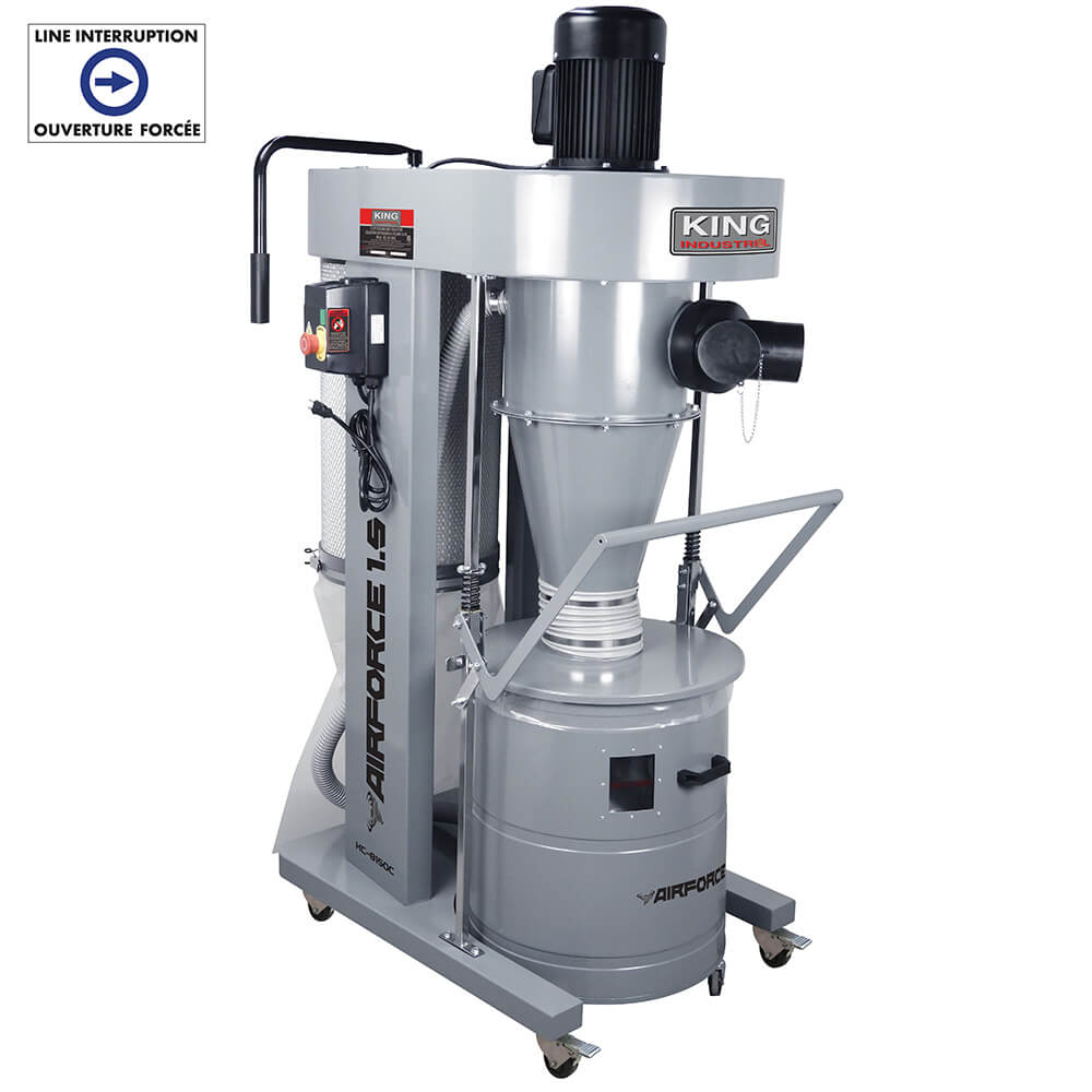 KING CANADA KC-8150C 1.5 HP CYCLONE DUST COLLECTOR *remote control inc ...