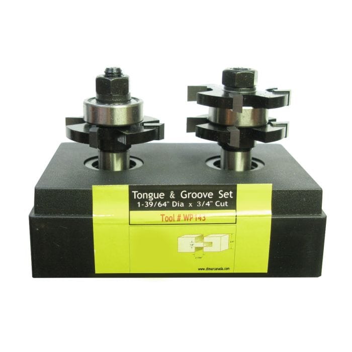 DIMAR WP143 TOUNGE & GROOVE ROUTER BIT SET – Art's Tool Sales and ...